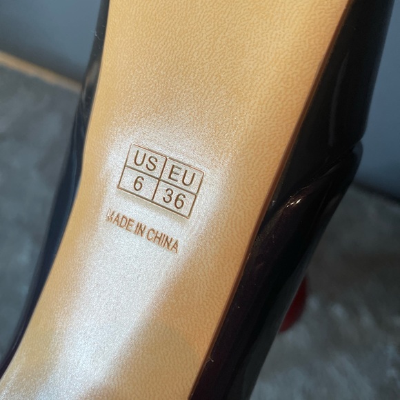 Shoes | New Red Black Gradient Patent Leather Round Toe Platform ...
